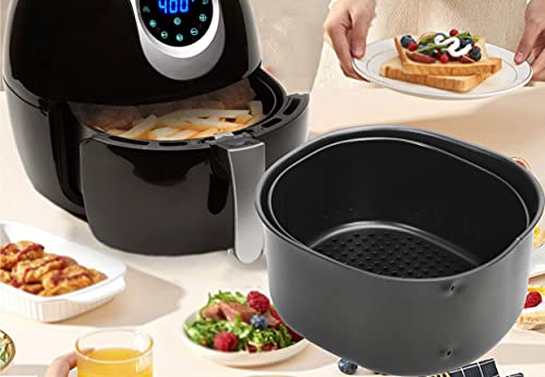 Air Fryer Inner Basket & Outer Basket for Power Air Fryer XL 5.3qt,Air Fryer Basket Set for Gowise USA Air Fryer 5.8qt,Non-Stick Fry Basket for Dash Deluxe 6qt Air Fryer,Air Fryer Accessories