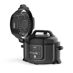 ninja op302 foodi 9-in-1 pressure, broil, dehydrate, slow cooker, air fryer, and more, with 6.5 quart capacity and 45 recipe book, and a high gloss finish