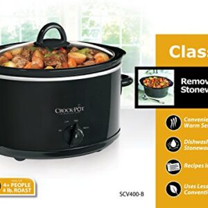 Crock-Pot 4-Quart Manual Slow Cooker, Black