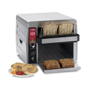 waring commercial cts1000 coneyer toaster, 450 slices per hour, 120v, 1800w, 5-15 phase plug