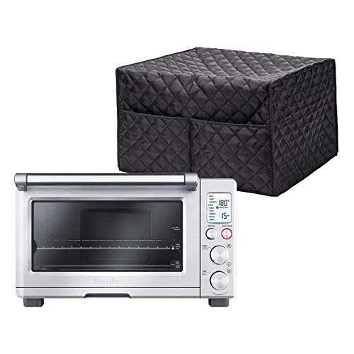 Convection Toaster Oven Cover,Smart Oven Dustproof Cover Large Size Cotton Quilted Kitchen Appliance Protector Storage Bag With 2 Accessary Pockets, Machine Washable CYFC40(only Cover)