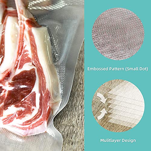 Happy Seal Vacuum Sealer Bags 11x25 Rolls 6 Pack for Food Saver, Seal a Meal, BPA Free, Commercial Grade, Great for Vac Storage, Meal Prep or Sous Vide