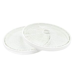 nesco tr-2 white plastic round 15 1/2″ add-a-trays, to fit 1000 series food dehydrators, 2 pack