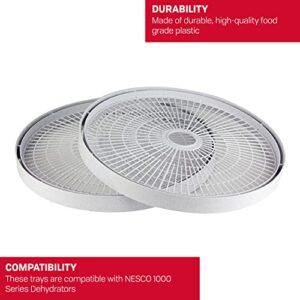 NESCO TR-2 White Plastic Round 15 1/2" Add-A-Trays, to fit 1000 Series Food Dehydrators, 2 Pack