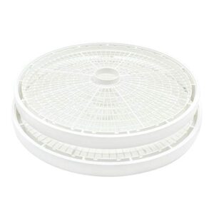 NESCO TR-2 White Plastic Round 15 1/2" Add-A-Trays, to fit 1000 Series Food Dehydrators, 2 Pack