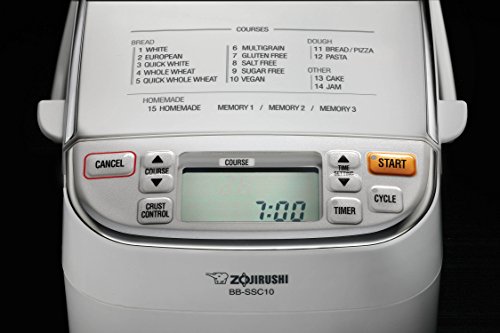 Zojirushi BB-SSC10WZ Home Bakery Maestro Breadmaker, Premium White