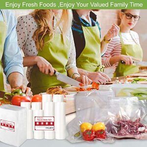 WVacFre 100 Pint Size 6x10Inch Vacuum Sealer Freezer Bags with Commercial Grade,BPA Free,Heavy Duty,Great for Food Vac Storage or Sous Vide Cooking