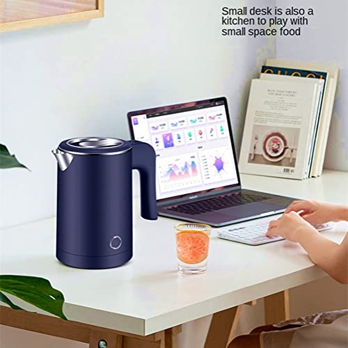 0.6L Small Portable Electric Kettle, Mini Stainless Steel Travel Kettle, Portable Mini Hot Water Boiler Heater, Quiet Fast Boil & Cool Touch with Boil-Dry Protection