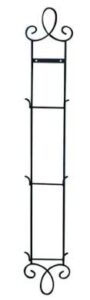 tripar augusta 3 tier vertical black plate rack for collectible plates, plaques, dishes, & china