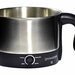 70019 Uniware 1.2 Liter Stainless Steel 304 Electric Cooker With Rotating Base