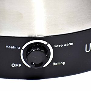 70019 Uniware 1.2 Liter Stainless Steel 304 Electric Cooker With Rotating Base