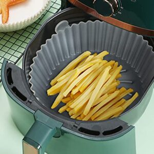 Air Fryer Liners Air Fryer Silicone Liners Air Fryer Accessories Silicone Air Fryer Basket Reusable, Black Grey