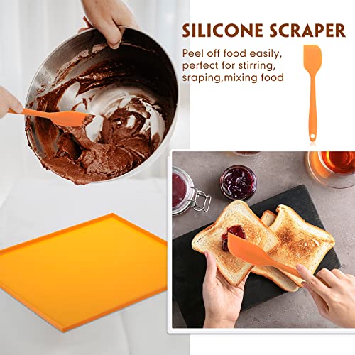 8 Pcs Silicone Dehydrator Sheets with Edge and 10 Pcs Mesh Dehydrator Mats with Silicone Scraper Silicone Tray Fruit Leather Trays for Dehydrator Non Stick Dehydrator Accessories for Liquid Meat Fruit