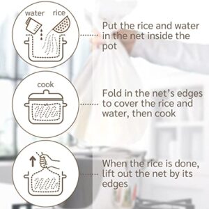 Rice Net Sushi Rice Cooking Net Rice Cooker Polyester Napkin Reusable Made in Japan (L Size (40"x40"))