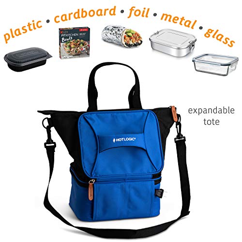 HotLogic 16801174-BL Food Warming Tote Lunch Bag Plus 12V, Blue