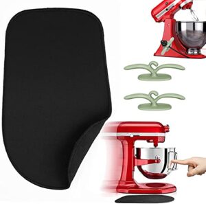 stand mixer sliding mat for kitchenaid mixer, mixer mover slider mat compatible with kitchenaid 4.5-5 qt tilt-head stand mixer, coffee maker slider mat kitchen appliances with 2pc cord organizers