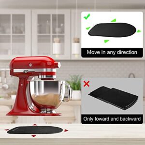 Stand Mixer Sliding Mat for Kitchenaid Mixer, Mixer Mover Slider Mat Compatible with Kitchenaid 4.5-5 Qt Tilt-Head Stand Mixer, Coffee Maker Slider Mat Kitchen Appliances with 2pc Cord Organizers