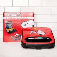 Uncanny Brands Peanuts Grilled Cheese Maker - Make Snoopy and Woodstock Sandwiches - Kitchen Appliance