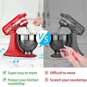 Lafo Mixer Slider Mat for 4.5-5 Qt Tilt Head Stand Mixer,Mixer Mover for Kitchen Mixer with 2 Pack Cord Organizer for Kitchen Appliances