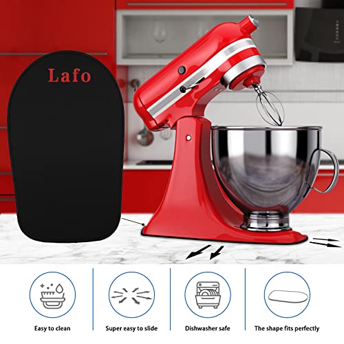 Lafo Mixer Slider Mat for 4.5-5 Qt Tilt Head Stand Mixer,Mixer Mover for Kitchen Mixer with 2 Pack Cord Organizer for Kitchen Appliances