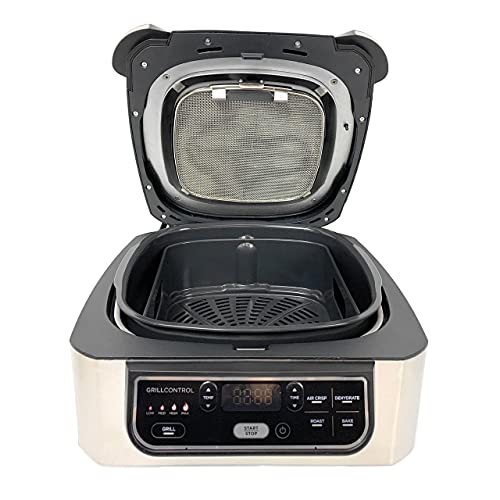 Ninja Foodi 5-in-1 Indoor Grill with 4-Quart Air Fryer with Roast, Bake, Dehydrate, and Cyclonic Grilling Technology, IG301A