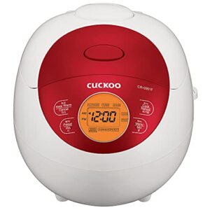 cuckoo cr-0351f electric heating rice cooker (red), 7.80 x 8.90 x 11.50