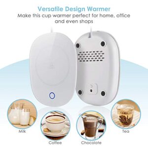 Coffee Mug Warmer for Desk, Cup Warmer Automatic Shut Off, Beverage Warmers for Coffee, Milk, Tea, Water, with Touch Screen Switch,Safely Use for Office/Home