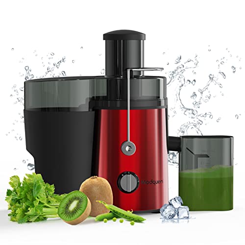 Modquen Juicer Machine, Centrifugal Juice Extractor for Fruit Vegetable, Easy to Clean, BPA-free, 800W (Red)