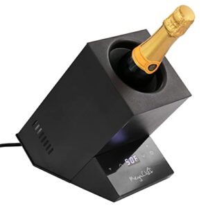 megachef wine chiller electric, single bottle, black, 25oz