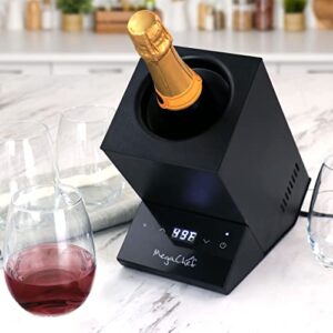 MegaChef Wine Chiller Electric, Single Bottle, Black, 25oz