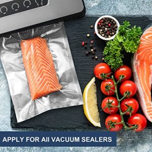 WGCC 100 Quart Size 8" x 12" 4mil Vacuum Sealer Bags for Food Saver, BPA Free and Puncture Prevention Vacuum Seal Freezer Bags Sous Vide Bags, Commercial Grade,PreCut, Great for storage, meal prep