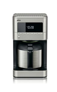 braun kf7175 brewsense drip coffee maker with thermal carafe, 10 cup