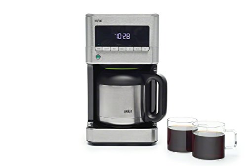 Braun KF7175 BrewSense Drip Coffee Maker with Thermal Carafe, 10 Cup