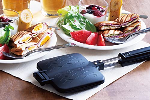 Panini Press Sandwich Maker [ Made in Japan ] Grilled Cheese Egg Sandwich Maker Toaster for Kitchen and Camping [ Tostadora De Pan Sandwichera ]