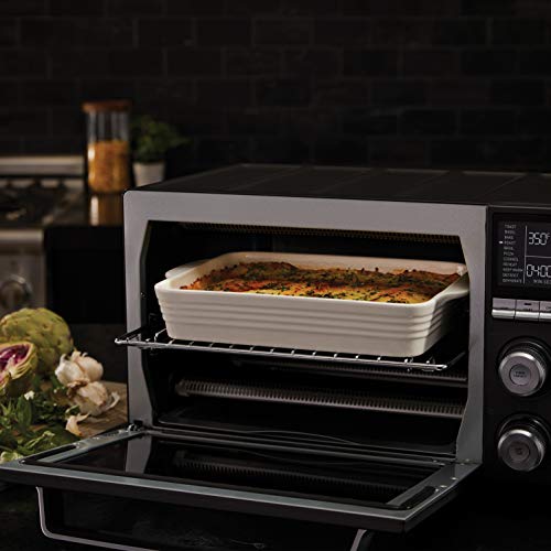 Calphalon Quartz Heat Countertop Toaster Oven, Stainless Steel, Extra-Large Capacity, Black, Dark Gray