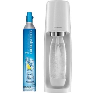 sodastream fizzi sparkling water maker (white) with co2 and bpa free bottle