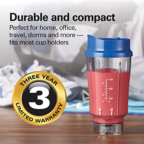 Generic Personal Blender, Shakes and Smoothies with BPA-Free Personal Blender, Blender shake Smoothie for Kitchen Personal Size Blenders,Fits Most Car Cup Holders,14 oz (Dark Blue)