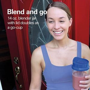 Generic Personal Blender, Shakes and Smoothies with BPA-Free Personal Blender, Blender shake Smoothie for Kitchen Personal Size Blenders,Fits Most Car Cup Holders,14 oz (Dark Blue)