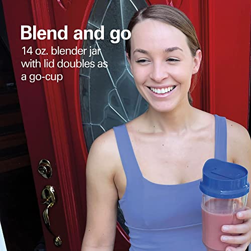 Generic Personal Blender, Shakes and Smoothies with BPA-Free Personal Blender, Blender shake Smoothie for Kitchen Personal Size Blenders,Fits Most Car Cup Holders,14 oz (Dark Blue)