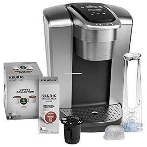 keurig fil k-elite c single serve coffee maker (brushed silver) with 15, water filter, and my k-cup, 2