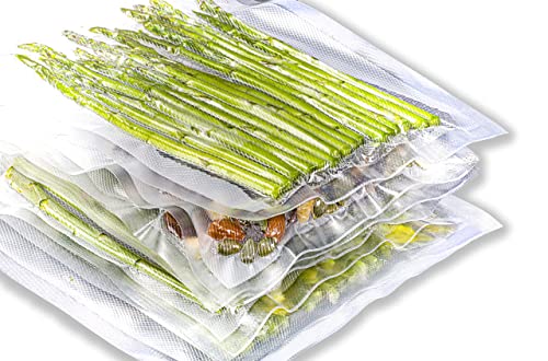 Vacuum Sealer Bags for Food| 50 Count Quart Precut Vacuum Bags for Sous Vide Cooking | 8"x12" Storage Bags for GERYON and All Vacuum Sealers | Commercial Grade, BPA Free, Heavy Duty, Great for vac storage, Meal Prep