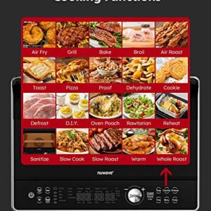 NuWave TODD ENGLISH iQ360 Digital Smart Oven, 20-in-1 Convection Infrared Grill Griddle Combo, 34-Qt Mega Capacity, 1800 Watts, Adjustable Triple Surround Heat Zones, Smart Thermometer, WIFI Enabled