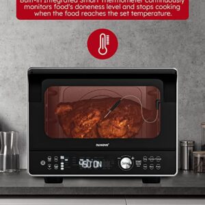 NuWave TODD ENGLISH iQ360 Digital Smart Oven, 20-in-1 Convection Infrared Grill Griddle Combo, 34-Qt Mega Capacity, 1800 Watts, Adjustable Triple Surround Heat Zones, Smart Thermometer, WIFI Enabled