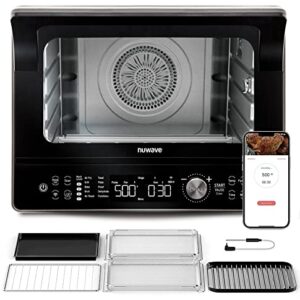 NuWave TODD ENGLISH iQ360 Digital Smart Oven, 20-in-1 Convection Infrared Grill Griddle Combo, 34-Qt Mega Capacity, 1800 Watts, Adjustable Triple Surround Heat Zones, Smart Thermometer, WIFI Enabled