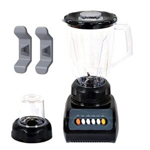 professional kitchen blender set with blending & grinding blades countertop blender 900w adjustable speeds blender with 53 oz blender cup for shakes and smoothies,10 oz grinder cup for coffee,bonus 2pcs cord organizer (black)