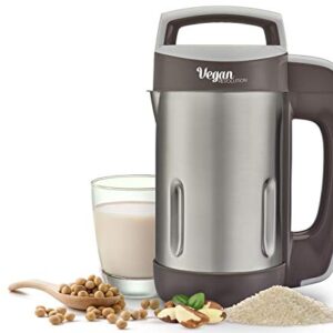 Vegan Revolution Vegan Milk Machine | Make Vegan Milk From Nuts, Grains, or Seeds Like Almonds, Soy, Coconuts, Rice, Oats, and More | Includes Recipe Guide & Stainless Steel Blades | Nut Milk Makers