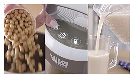 Vegan Revolution Vegan Milk Machine | Make Vegan Milk From Nuts, Grains, or Seeds Like Almonds, Soy, Coconuts, Rice, Oats, and More | Includes Recipe Guide & Stainless Steel Blades | Nut Milk Makers