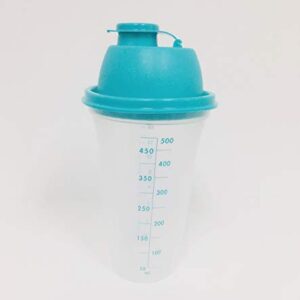 Tupperware Quick Shake Mixer Household Hand Blender Cup 500ML / 16 Ounce - Teal