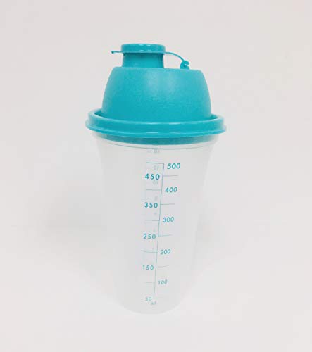 Tupperware Quick Shake Mixer Household Hand Blender Cup 500ML / 16 Ounce - Teal