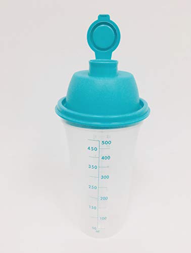 Tupperware Quick Shake Mixer Household Hand Blender Cup 500ML / 16 Ounce - Teal